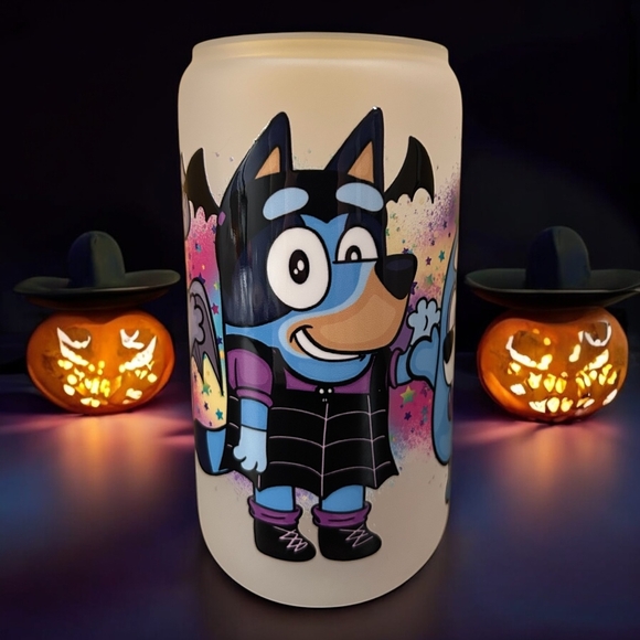 Hand Crafted | Dining | Disney Bluey 6 Oz Glass | Poshmark